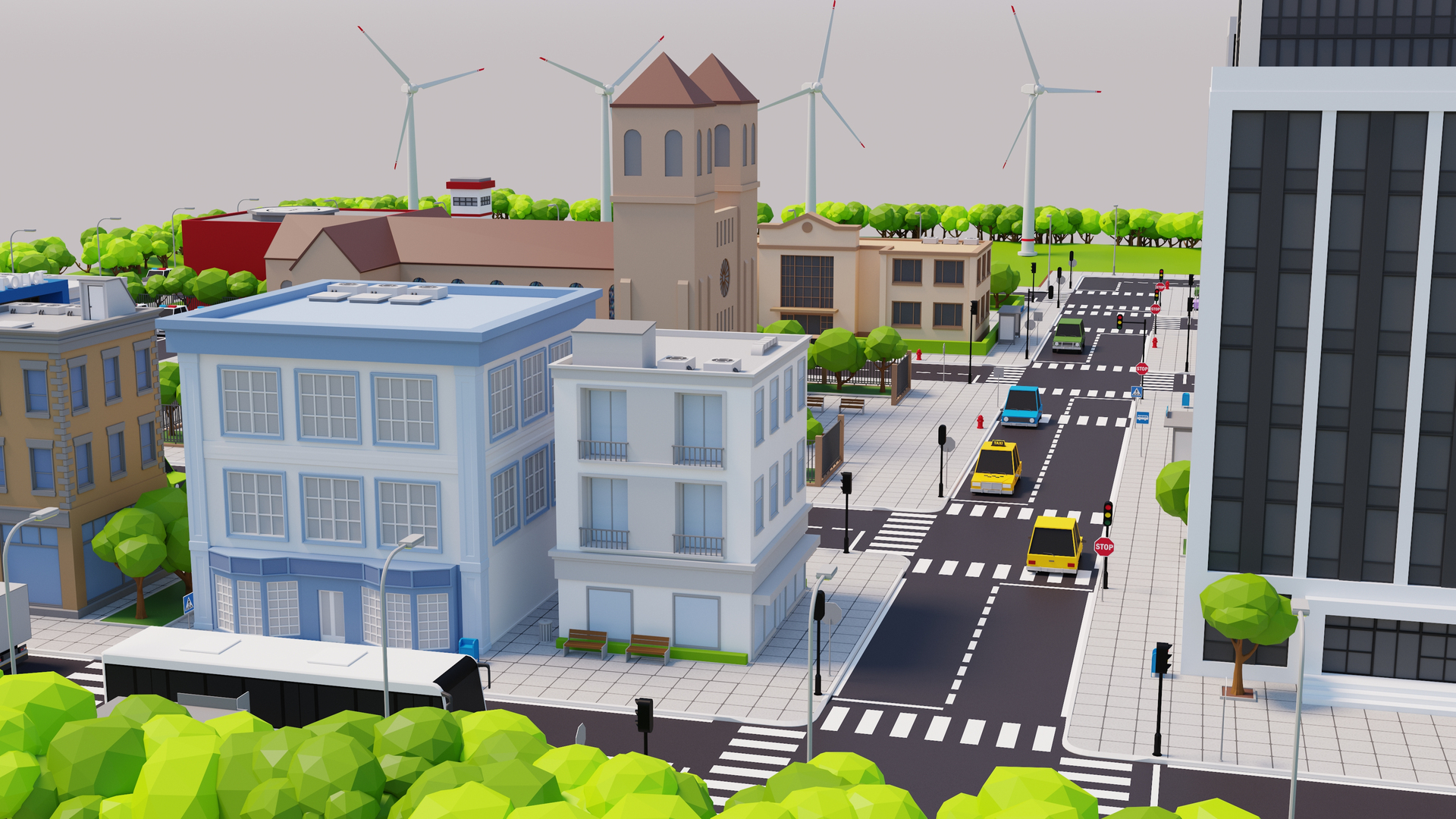 3D model Cartoon City - TurboSquid 1855885