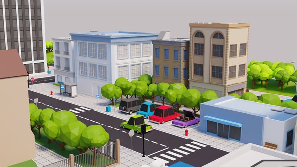 3D model Cartoon City - TurboSquid 1855885