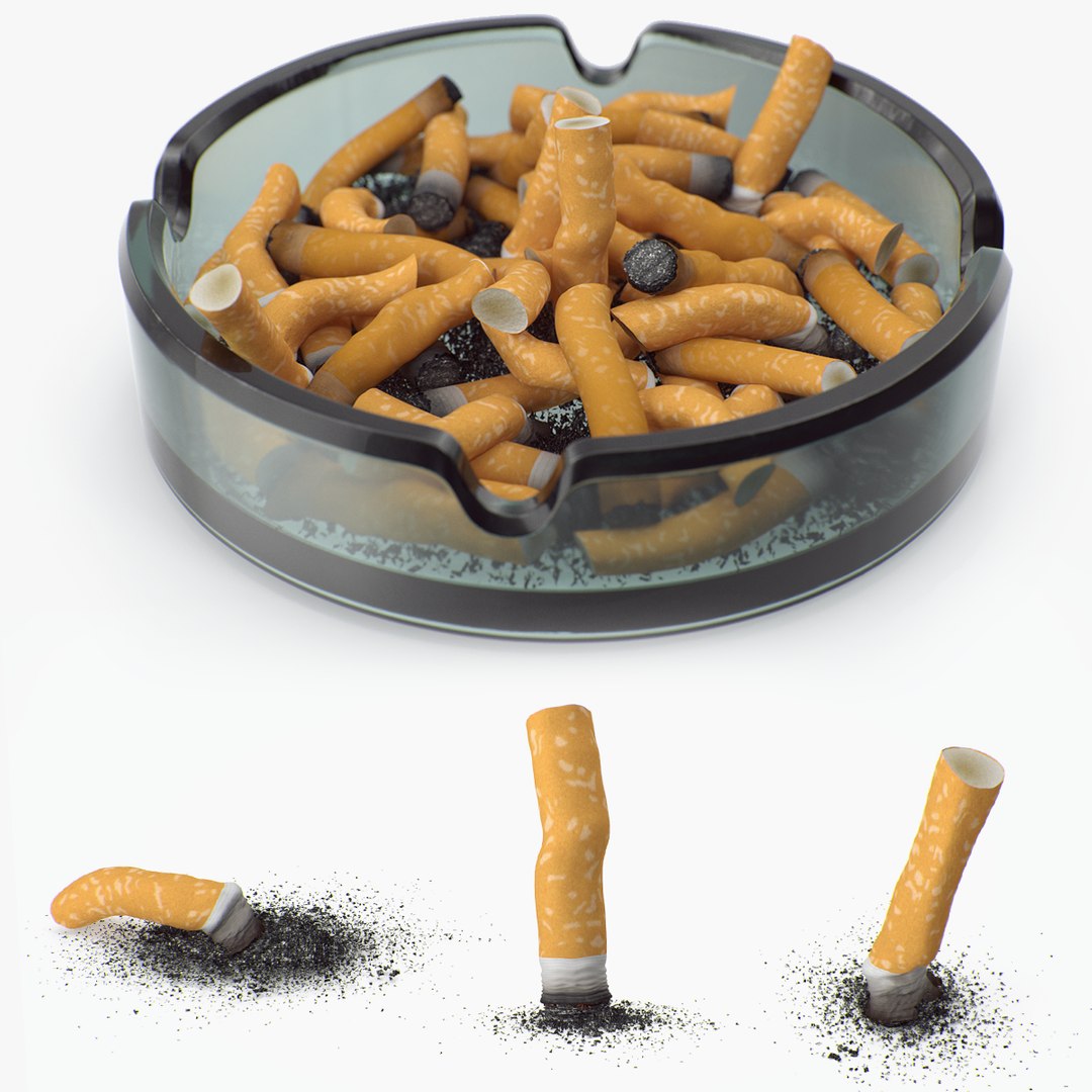 modelo 3d CIGARETTE-ASHTRAY PACK - TurboSquid 1967129