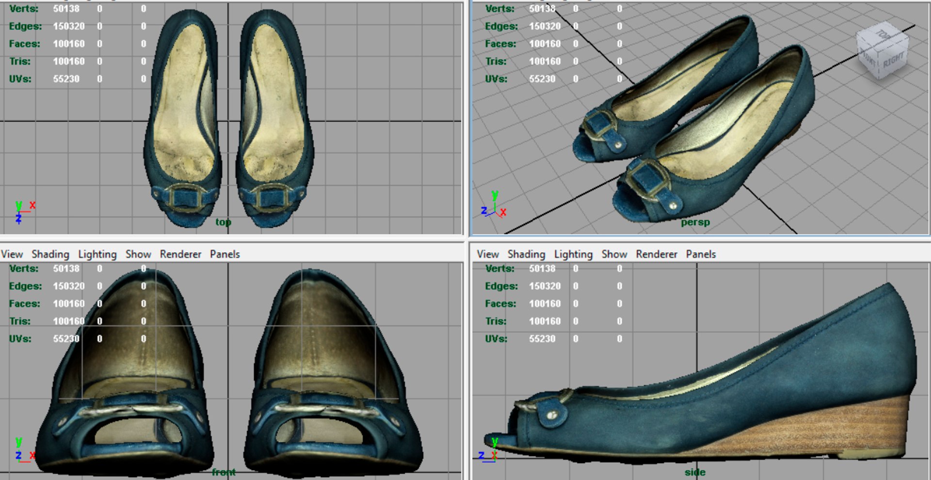 Womens Shoes Model - TurboSquid 1226369