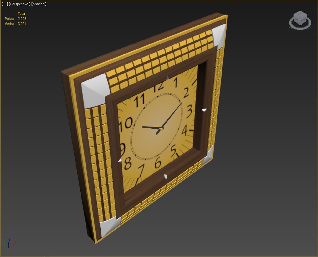 3D Square Wall Clock Model - TurboSquid 1604957