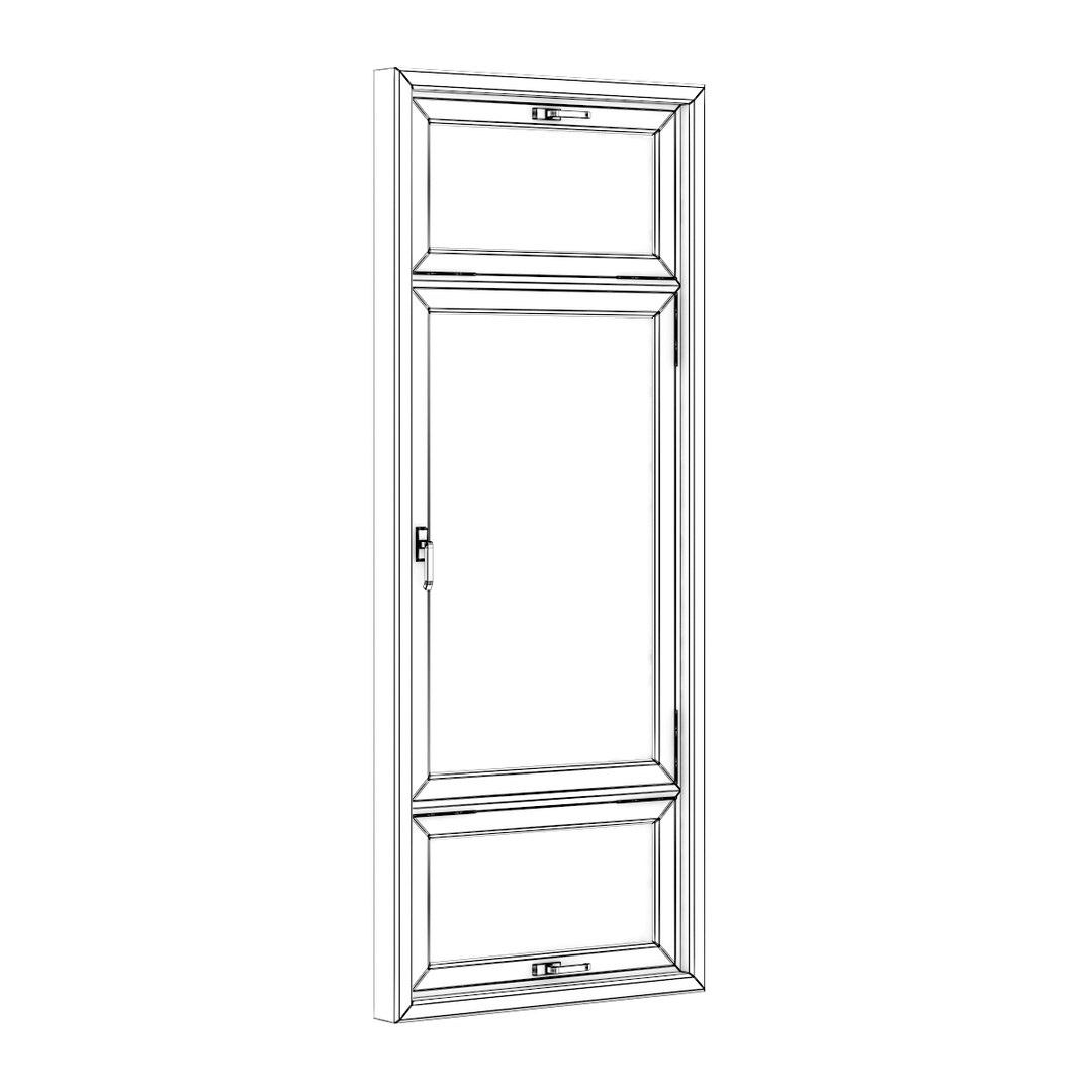 3d Model Window Black Metal