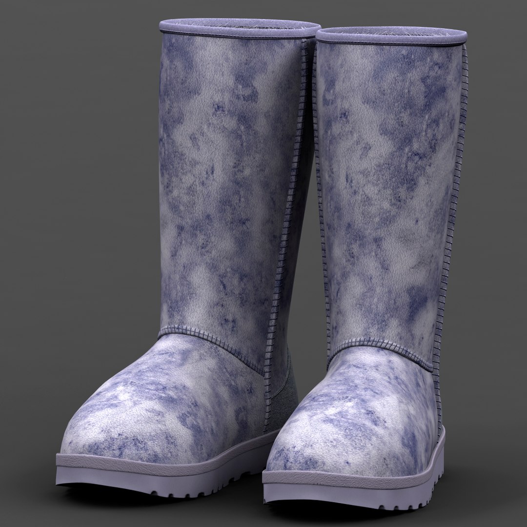 3d model ugg classic tall boots