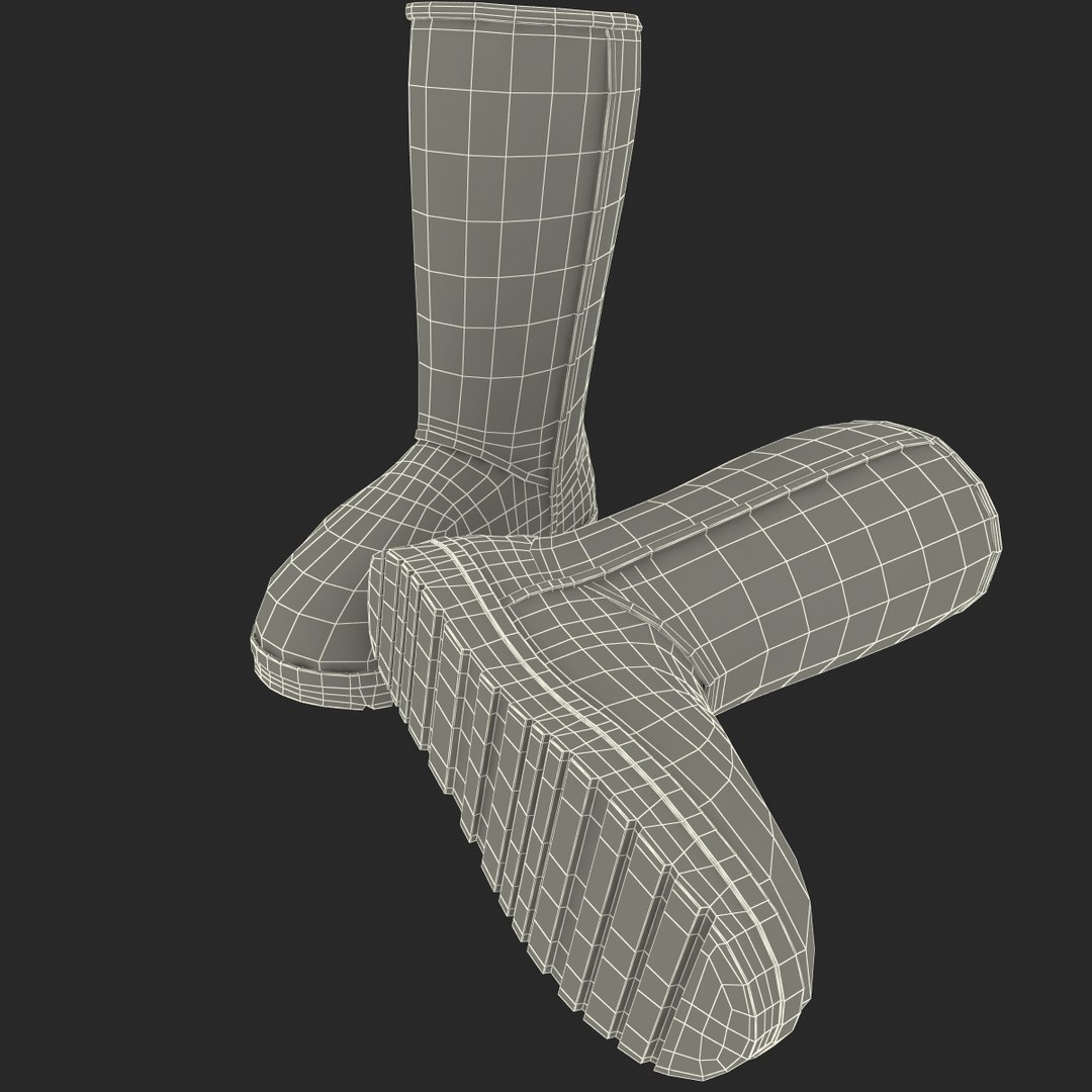 3d model ugg classic tall boots