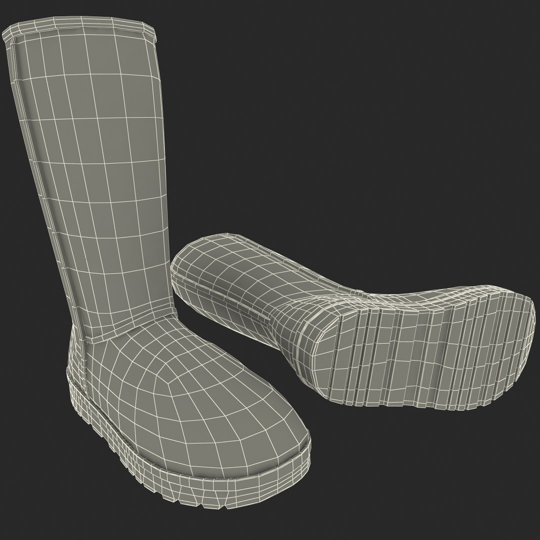 3d model ugg classic tall boots