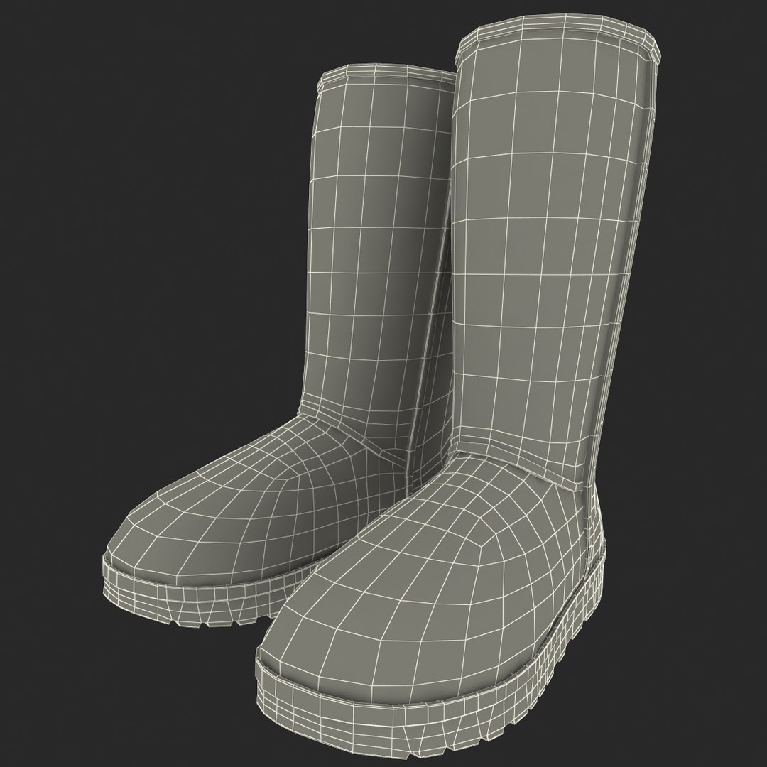 3d model ugg classic tall boots