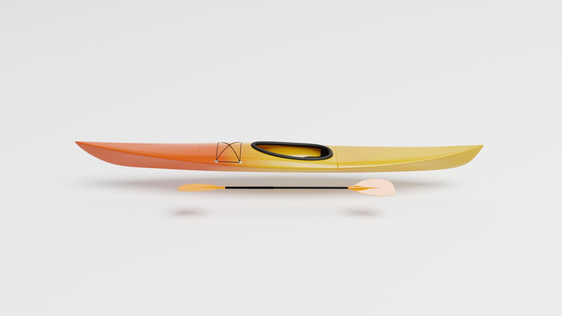 3D model Kayak with Paddle - TurboSquid 2062149