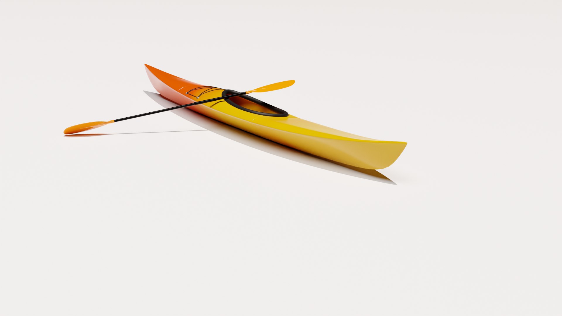 3D model Kayak with Paddle - TurboSquid 2062149