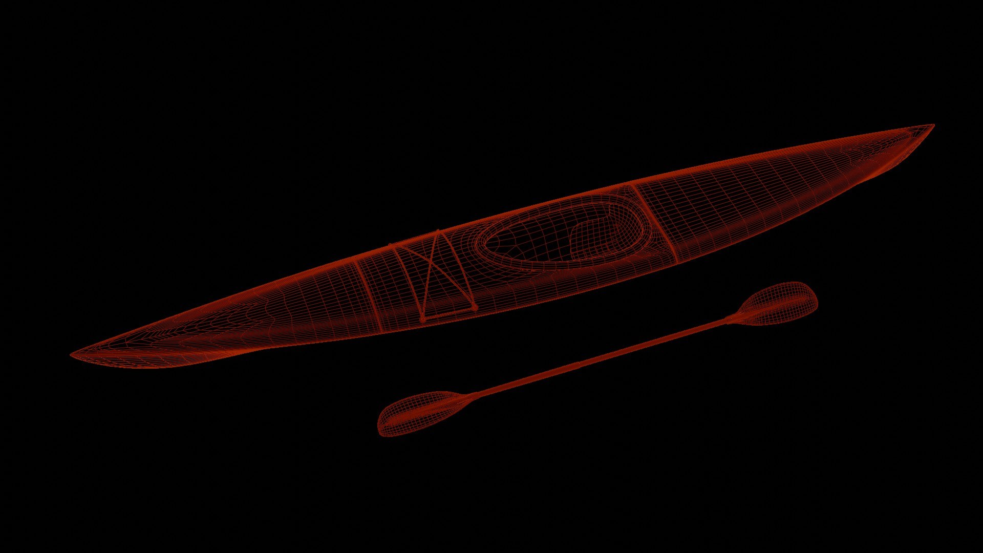 3D model Kayak with Paddle - TurboSquid 2062149