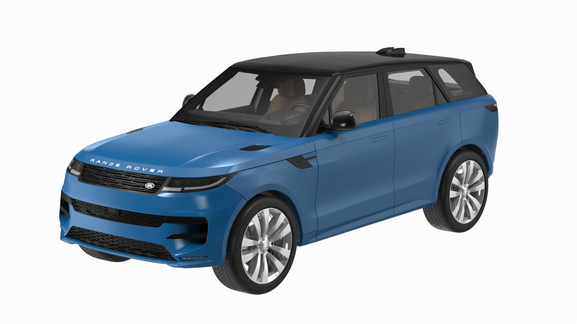 Land Rover Range Rover Sport 2023 Blue Rigged For Maya Model ...