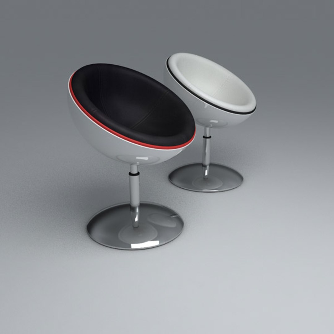 retro pod chair 3d model