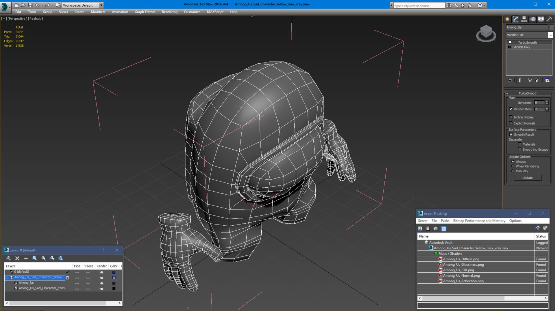 3D Among Us Sad Character Yellow model - TurboSquid 2003854