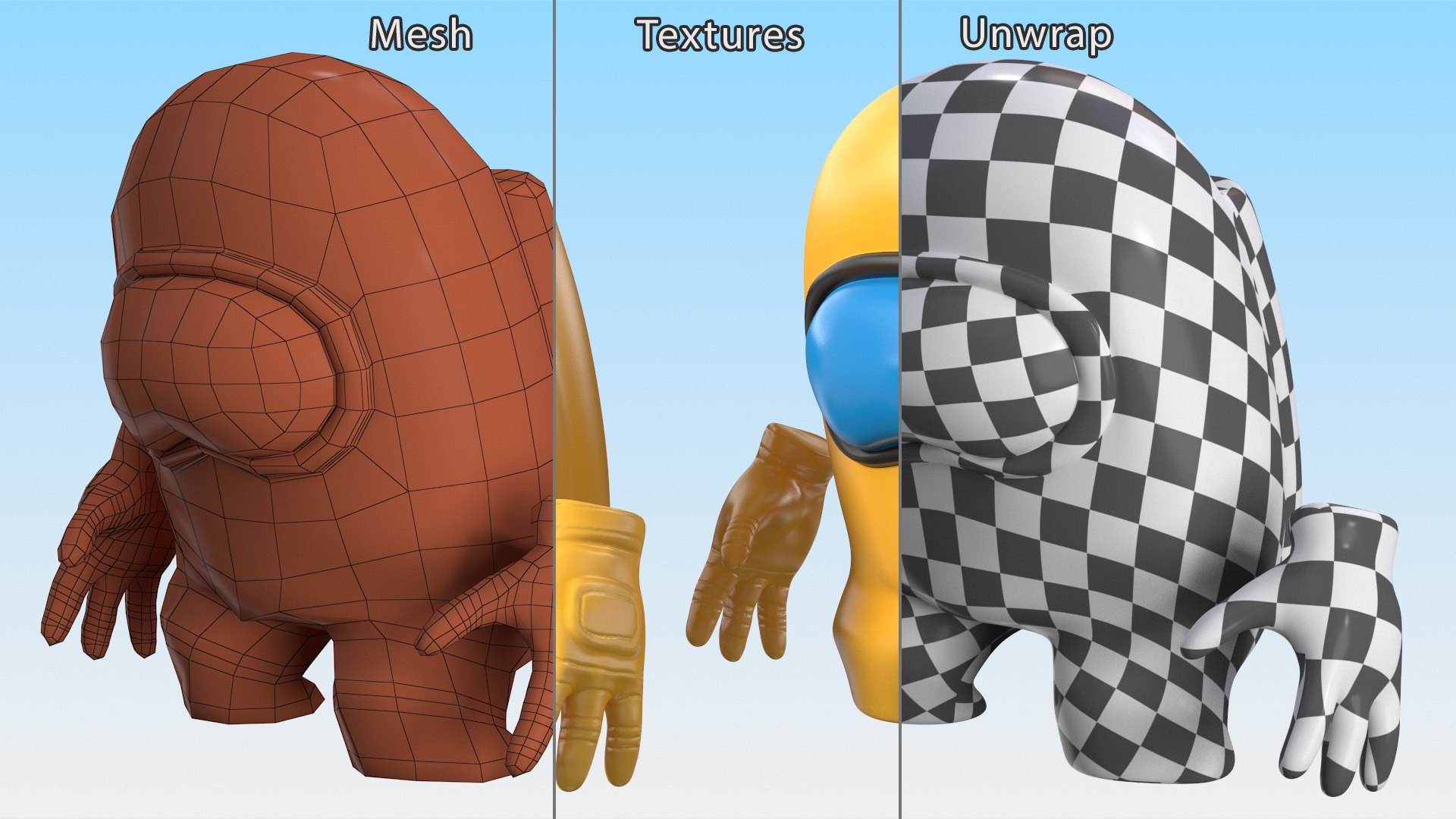 3D Among Us Sad Character Yellow model - TurboSquid 2003854