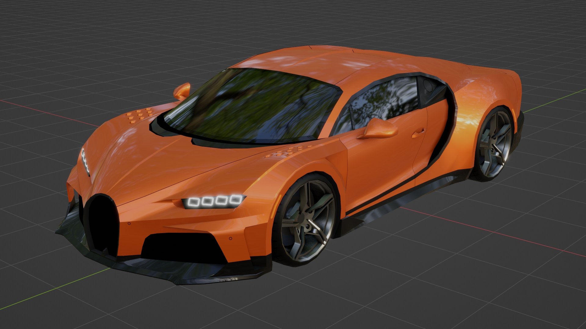 3D Bugatti Chiron Super Sport Lowpoly Model - TurboSquid 2174011