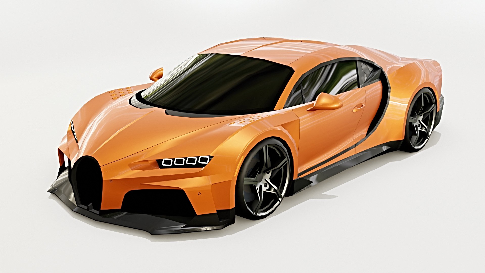 3D Bugatti Chiron Super Sport Lowpoly Model - TurboSquid 2174011
