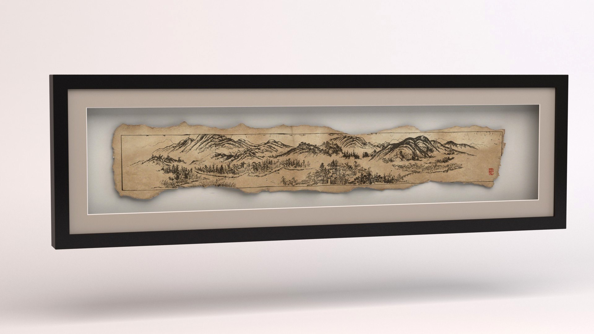 3ds Max Ancient Scroll Shadow Box