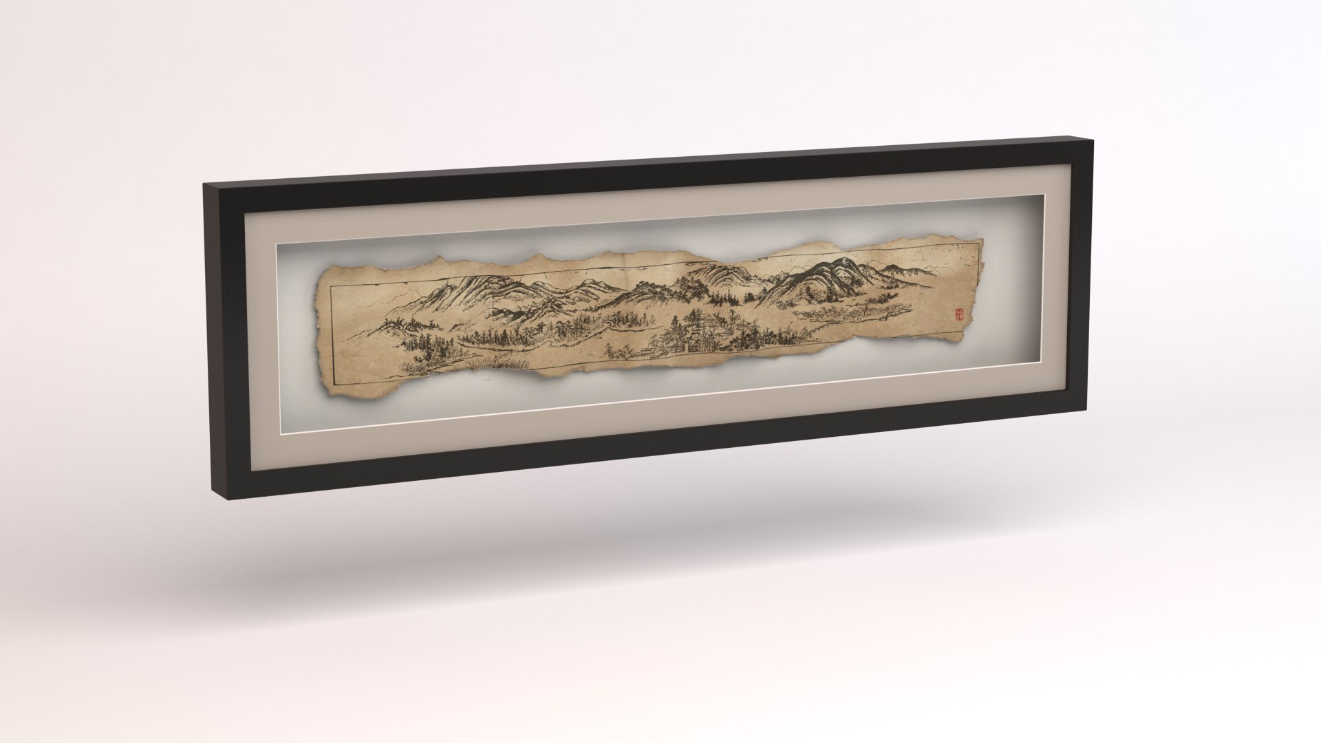 3ds Max Ancient Scroll Shadow Box