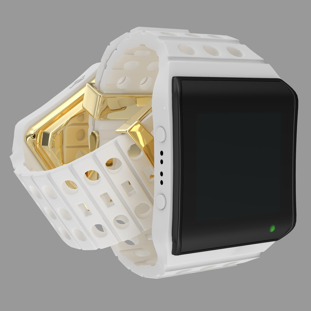 Sports Watch Closed Strap Gold 3D - TurboSquid 2382167