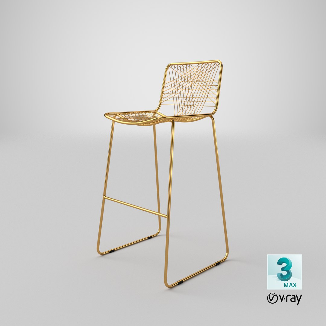 Golden Chair V3 3D Model - TurboSquid 1992521
