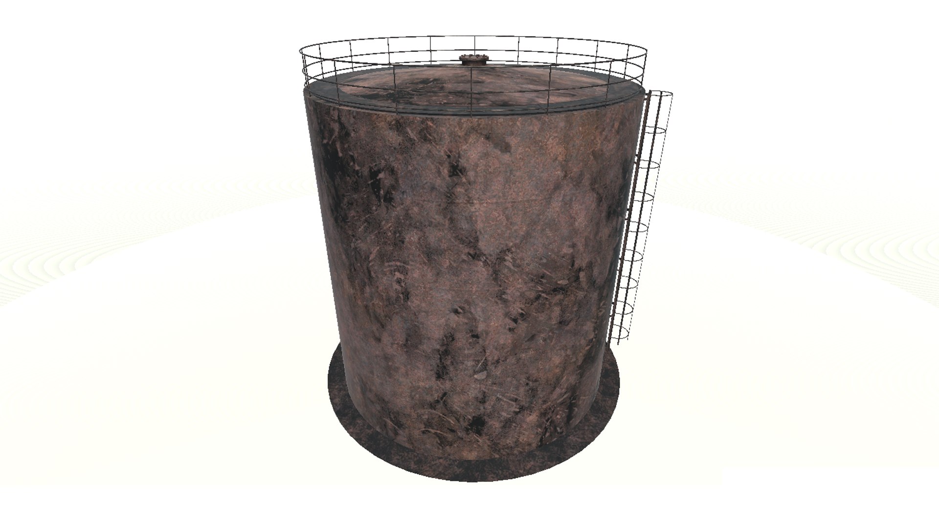 3D Vertical rust tank model - TurboSquid 1728405