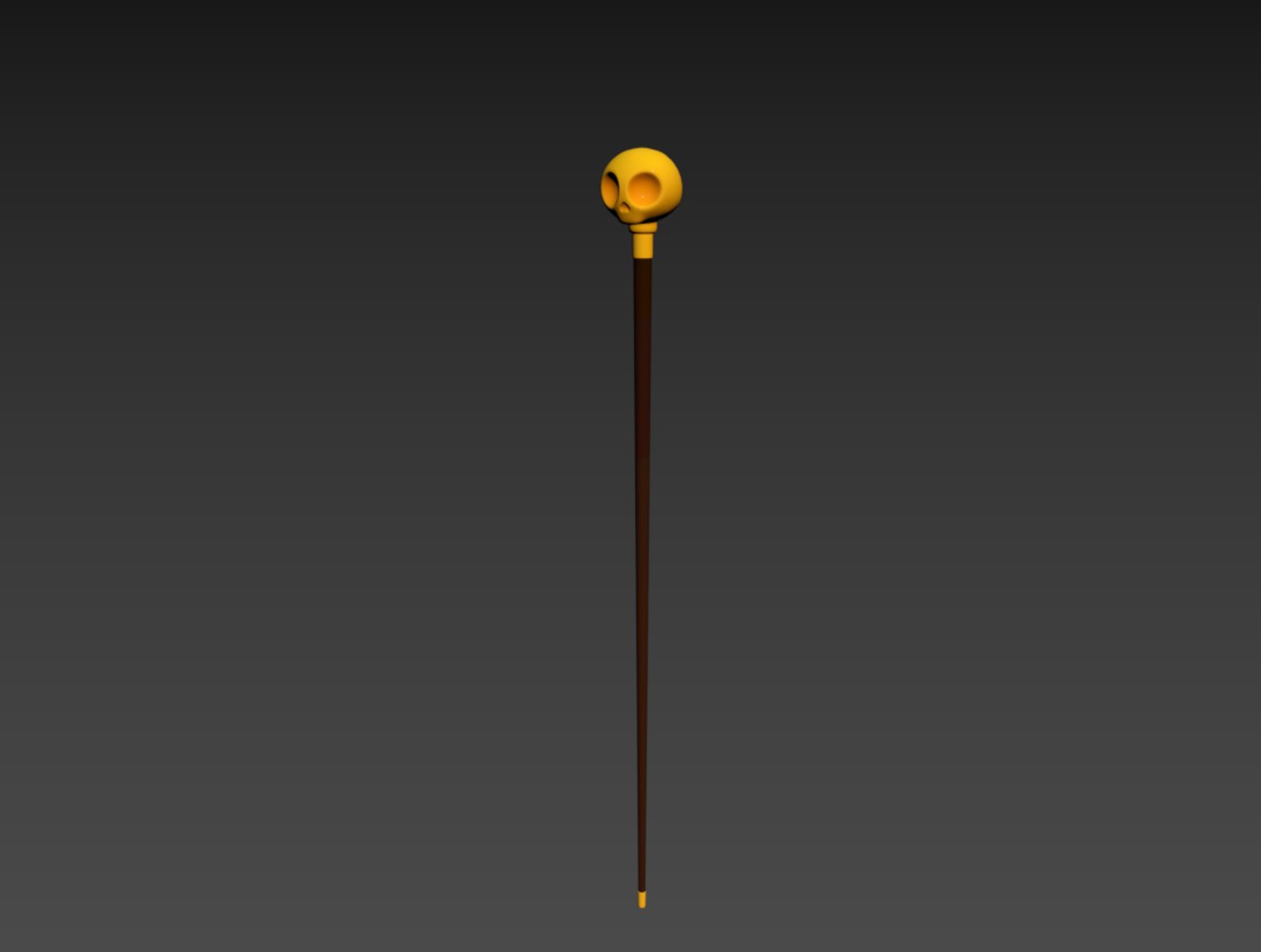 3D Skull Walking Stick - TurboSquid 1568361