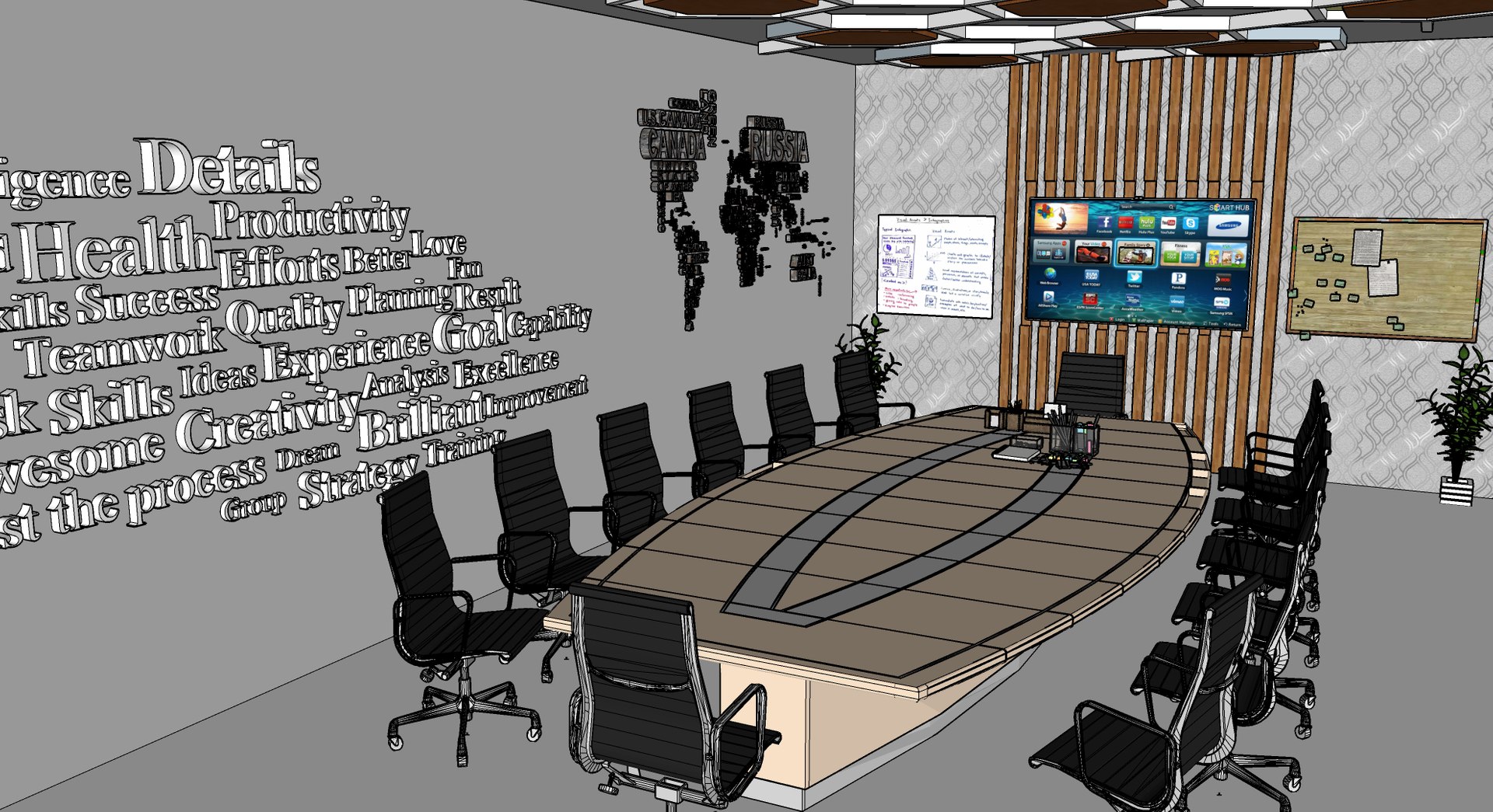 3D Model Conference Room With Outdoor Seating - TurboSquid 1940553