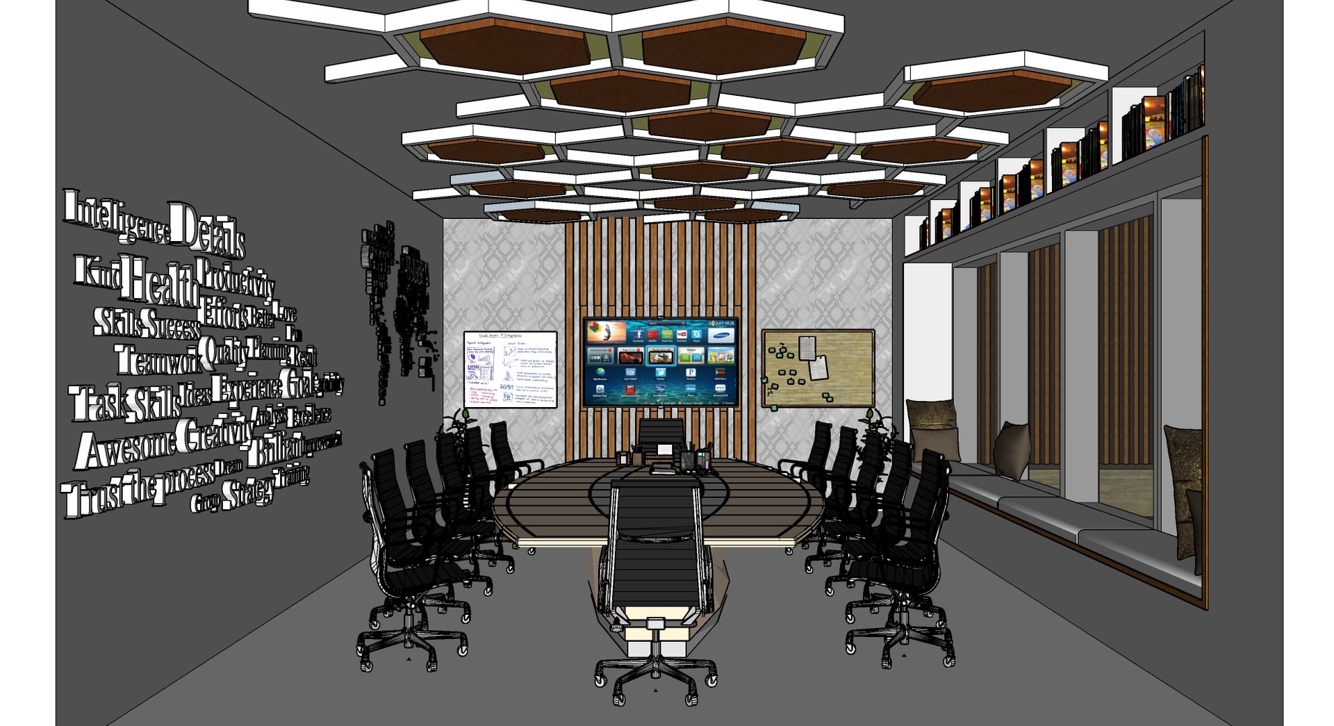 3D Model Conference Room With Outdoor Seating - TurboSquid 1940553