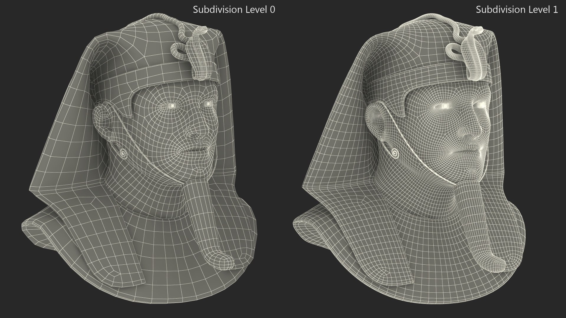 3D Model Head Of Egyptian Pharaoh Rigged - TurboSquid 2084412