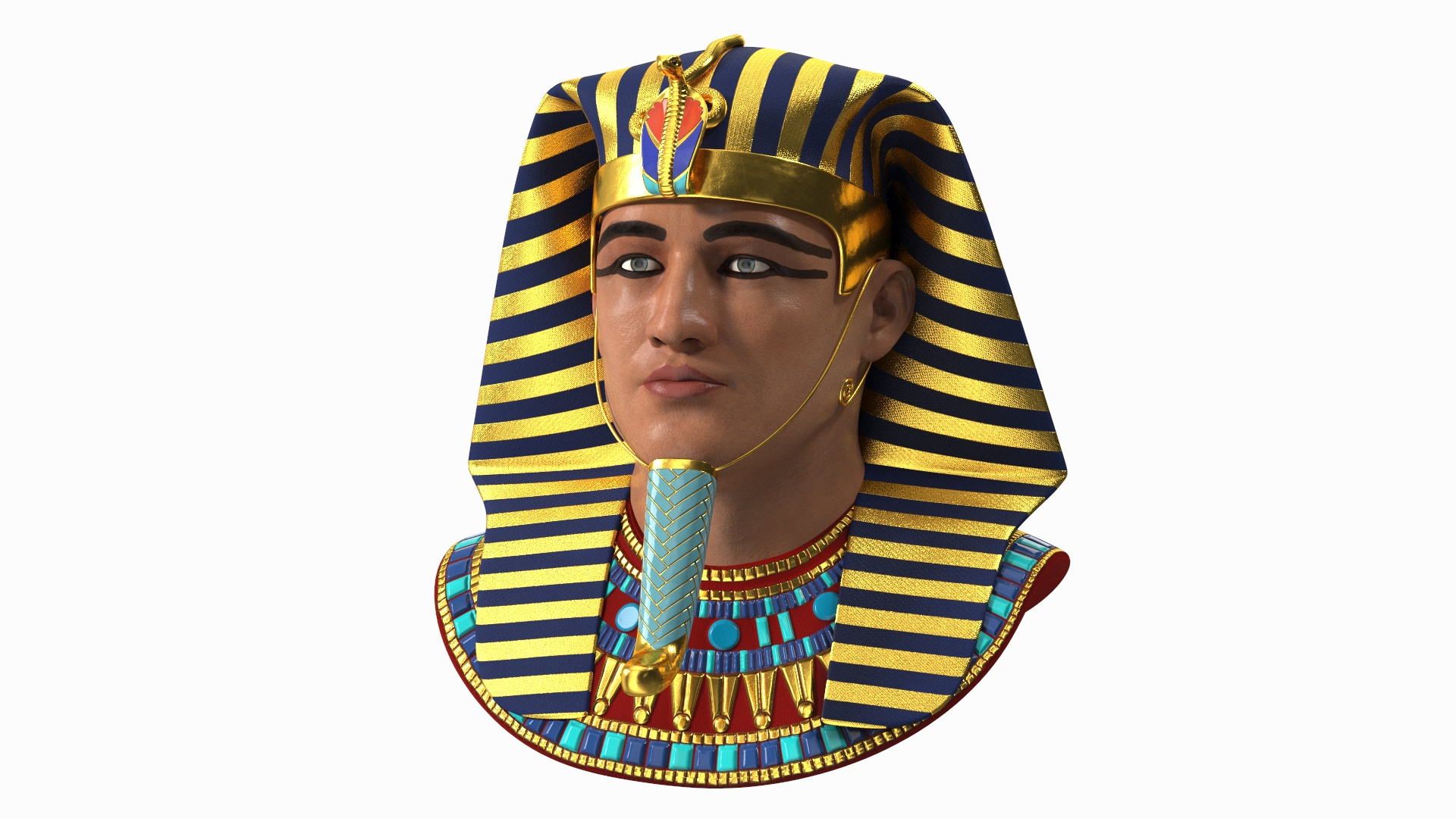 3D Model Head Of Egyptian Pharaoh Rigged - TurboSquid 2084412