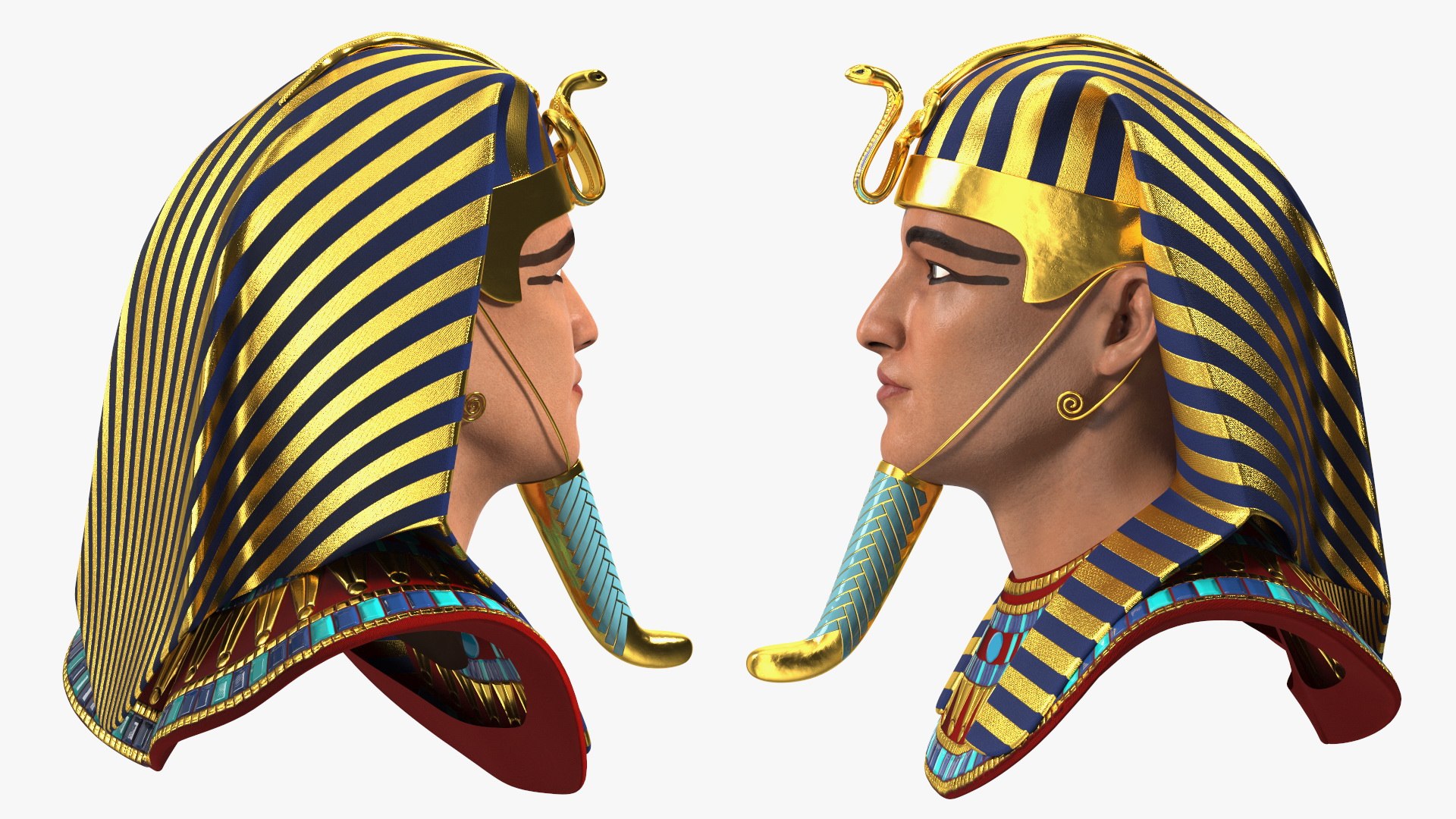 3D Model Head Of Egyptian Pharaoh Rigged - TurboSquid 2084412