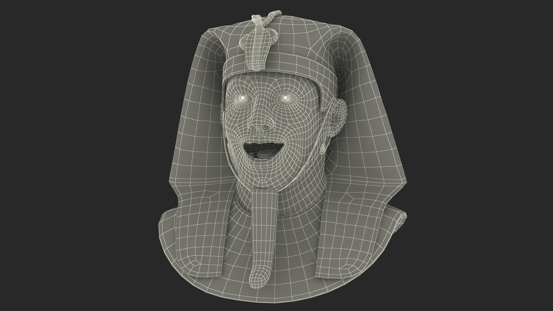 3D Model Head Of Egyptian Pharaoh Rigged - TurboSquid 2084412