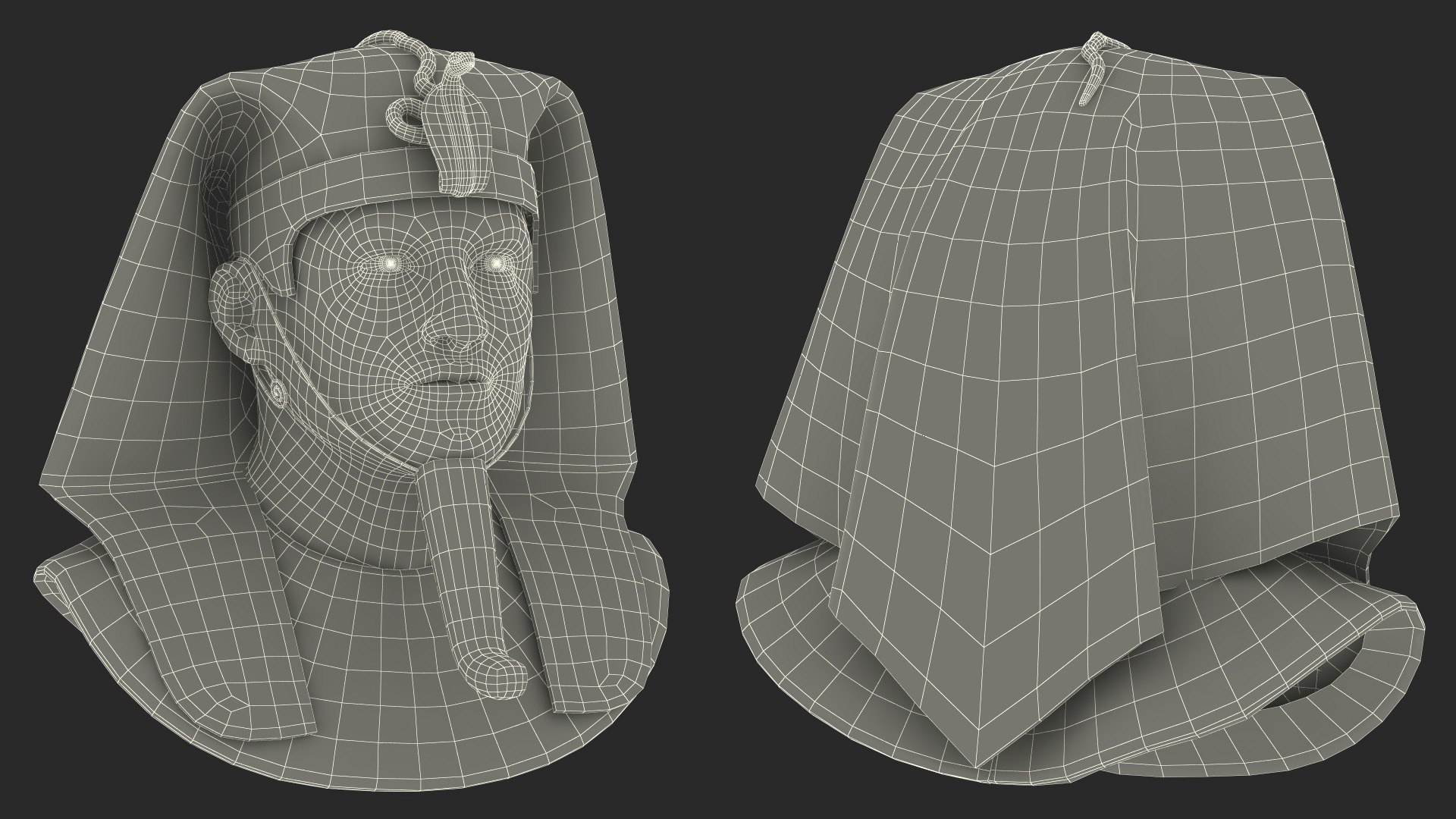 3D Model Head Of Egyptian Pharaoh Rigged - TurboSquid 2084412