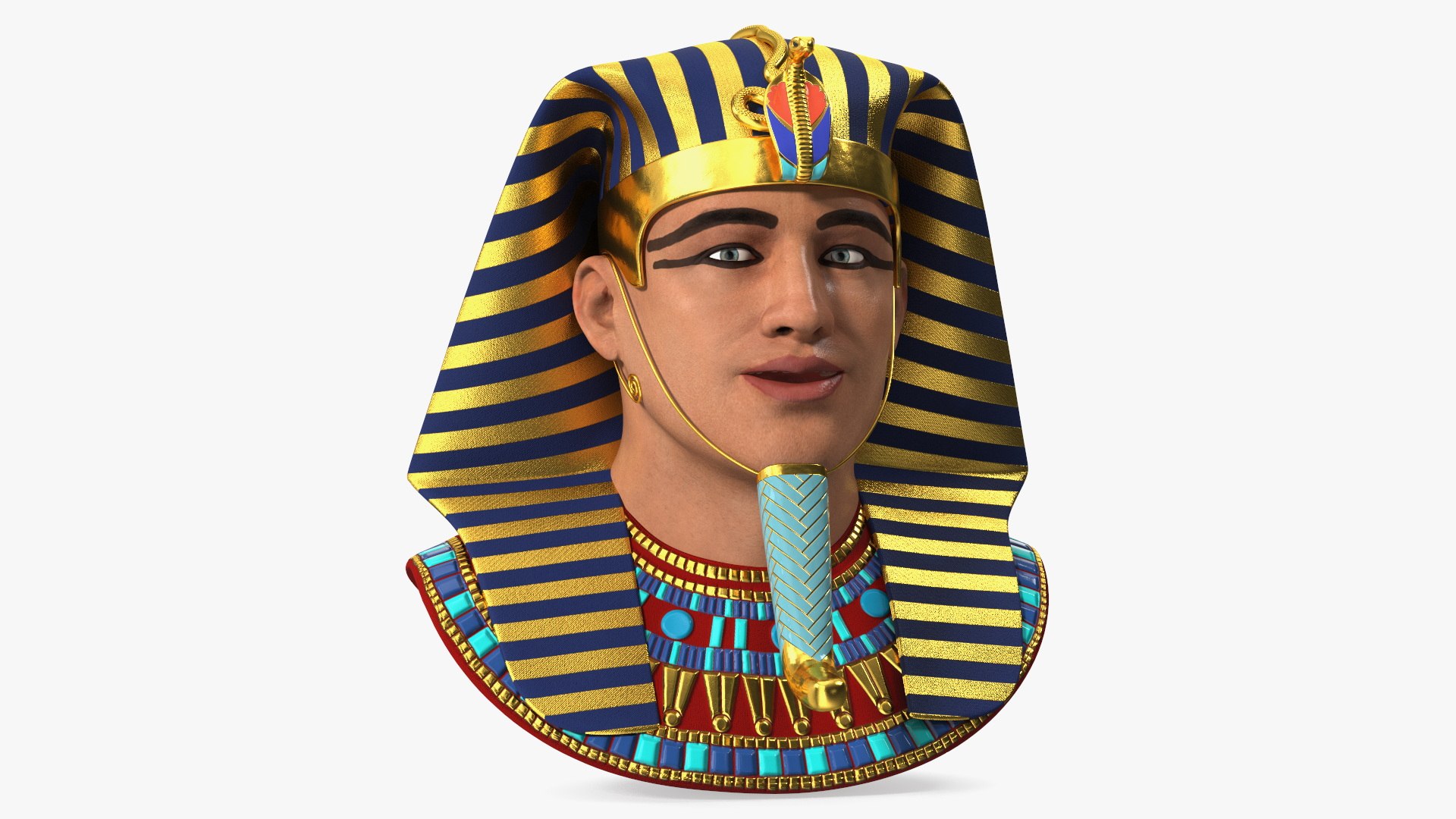 3D Model Head Of Egyptian Pharaoh Rigged - TurboSquid 2084412