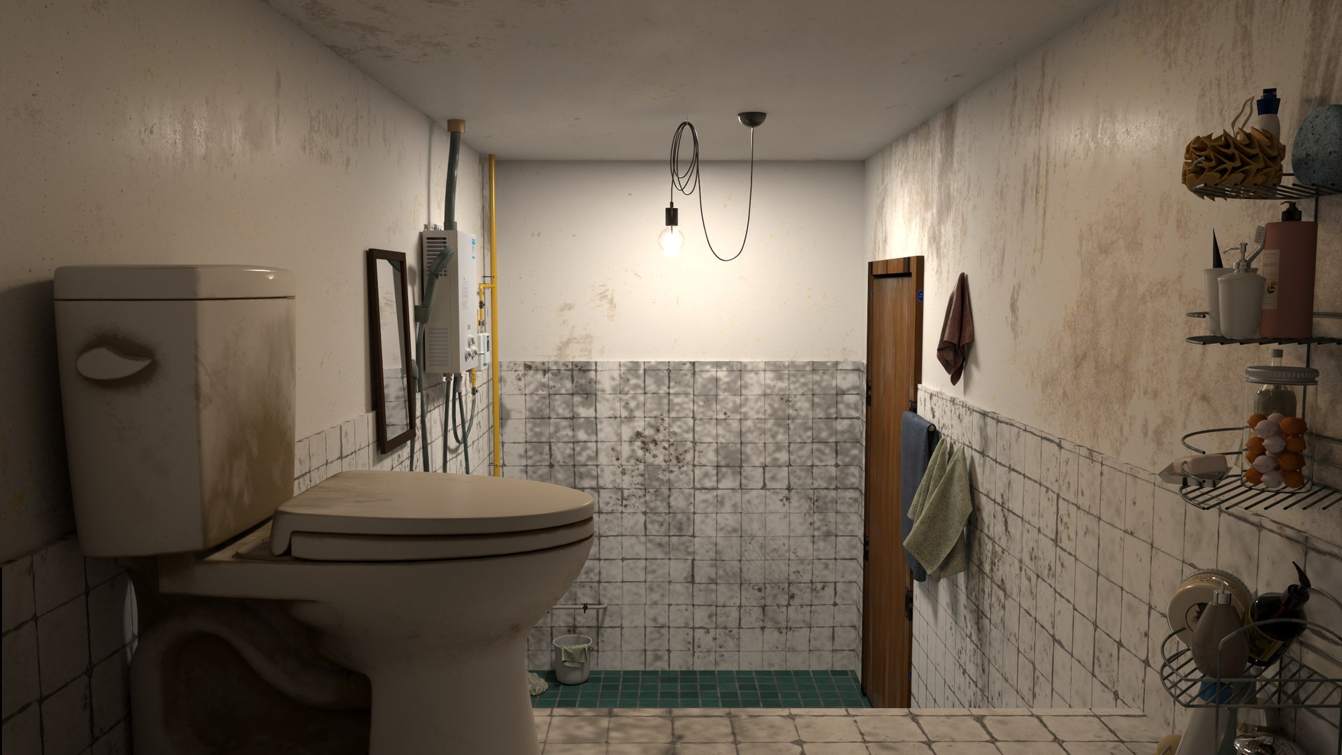 3D Dingy Bathroom - TurboSquid 2116982
