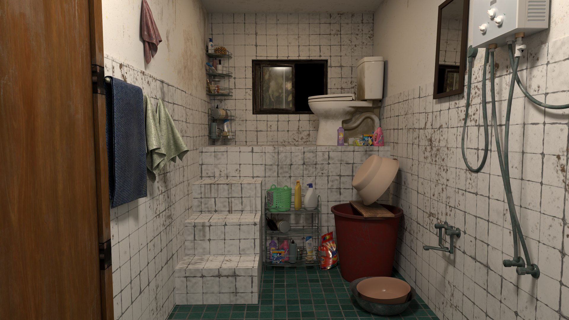 3D Dingy Bathroom - TurboSquid 2116982
