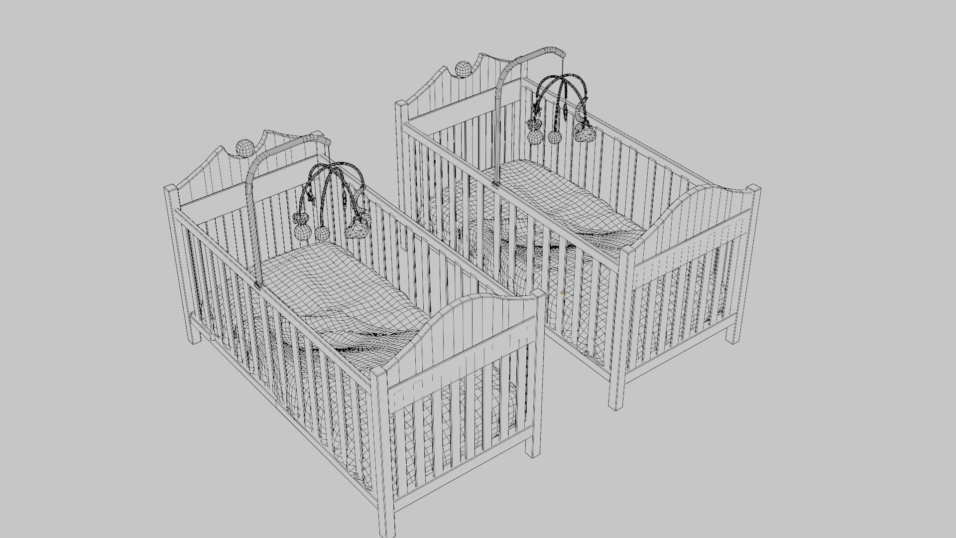 3D Model Baby Crib With Clean And Dirty 4k Pbr Textures - TurboSquid ...