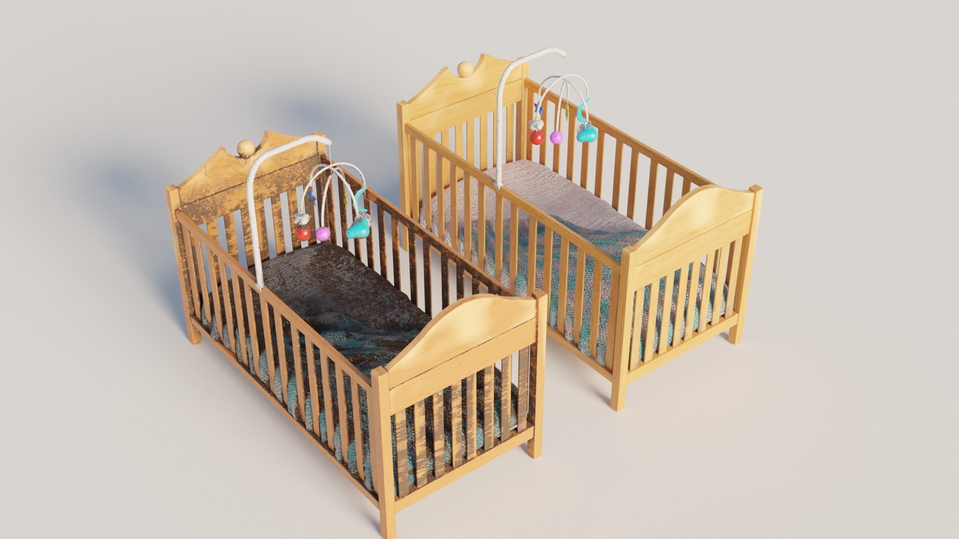 3D Model Baby Crib With Clean And Dirty 4k Pbr Textures - TurboSquid ...