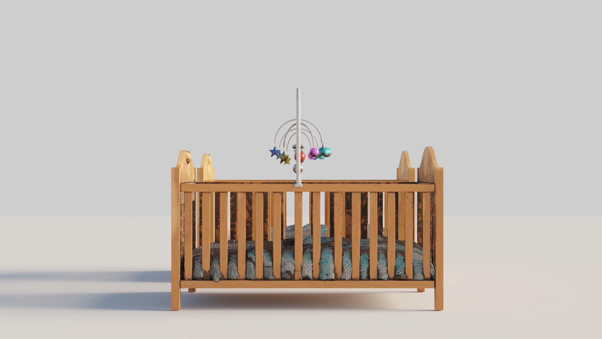 3D Model Baby Crib With Clean And Dirty 4k Pbr Textures - TurboSquid ...