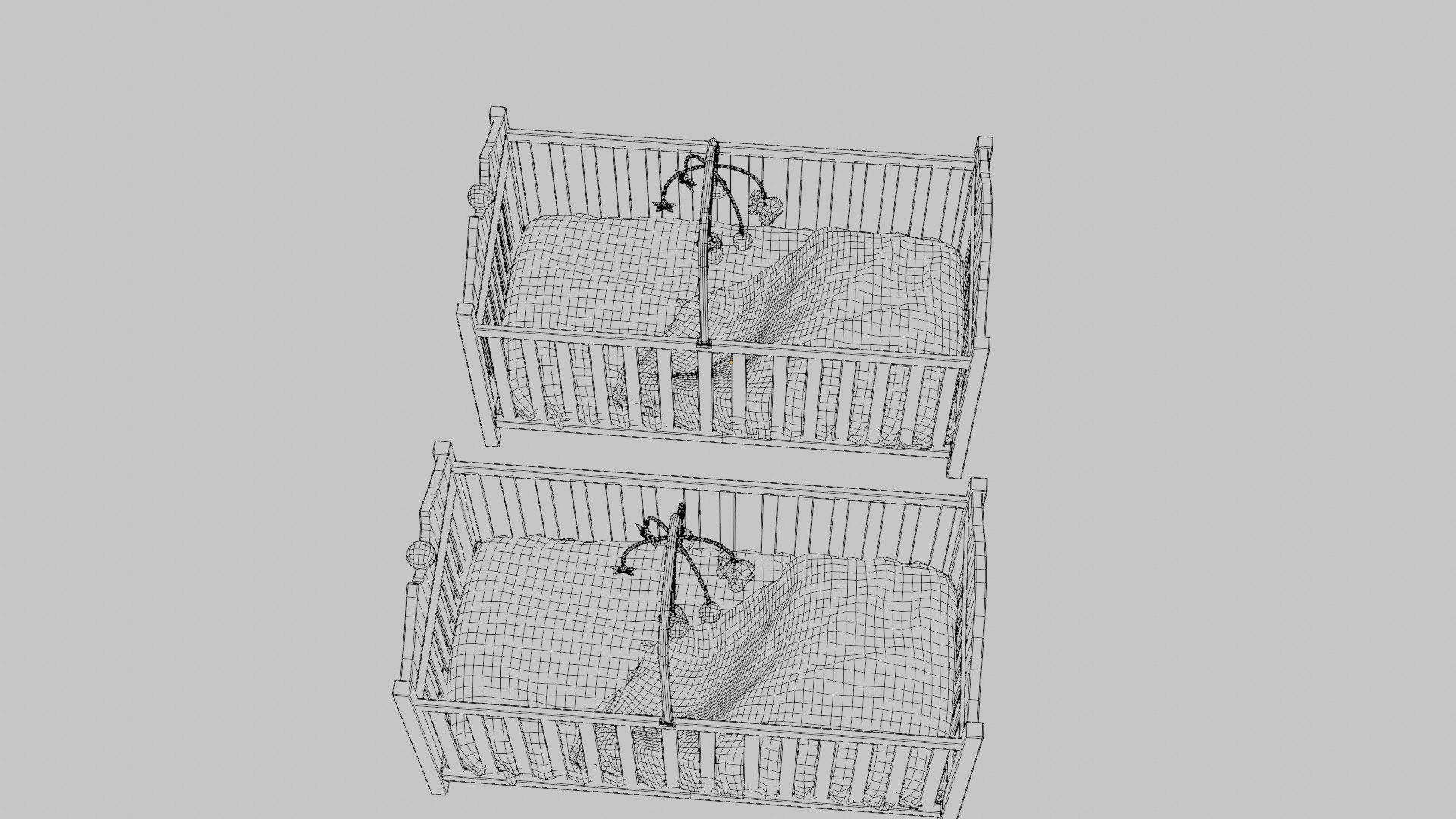 3D Model Baby Crib With Clean And Dirty 4k Pbr Textures - TurboSquid ...