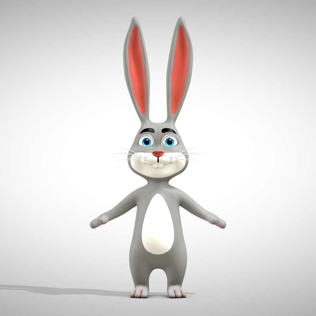 Cartoon Rabbit 3D - TurboSquid 2161611