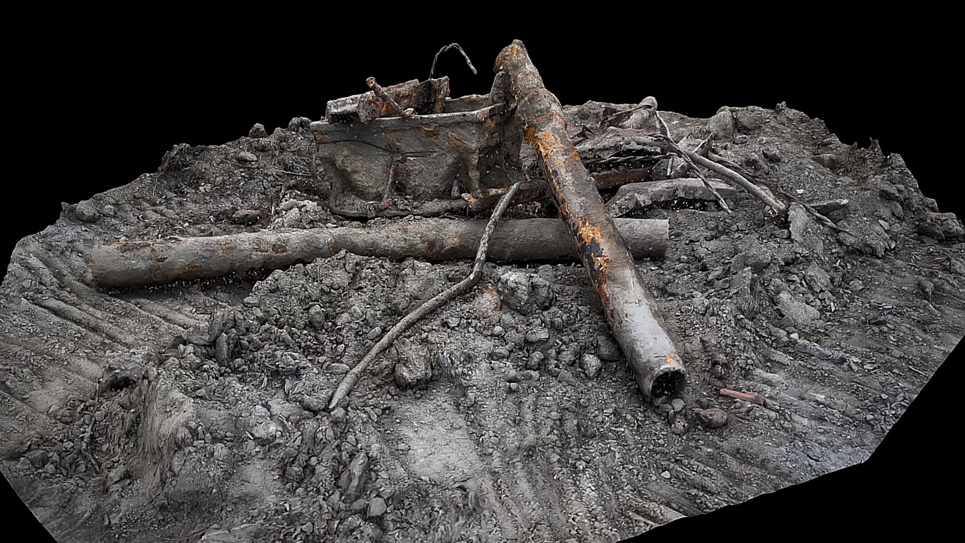 Rusty Pieces Pipes Debris Pile Photogrammetry 3D Model - TurboSquid 2291551
