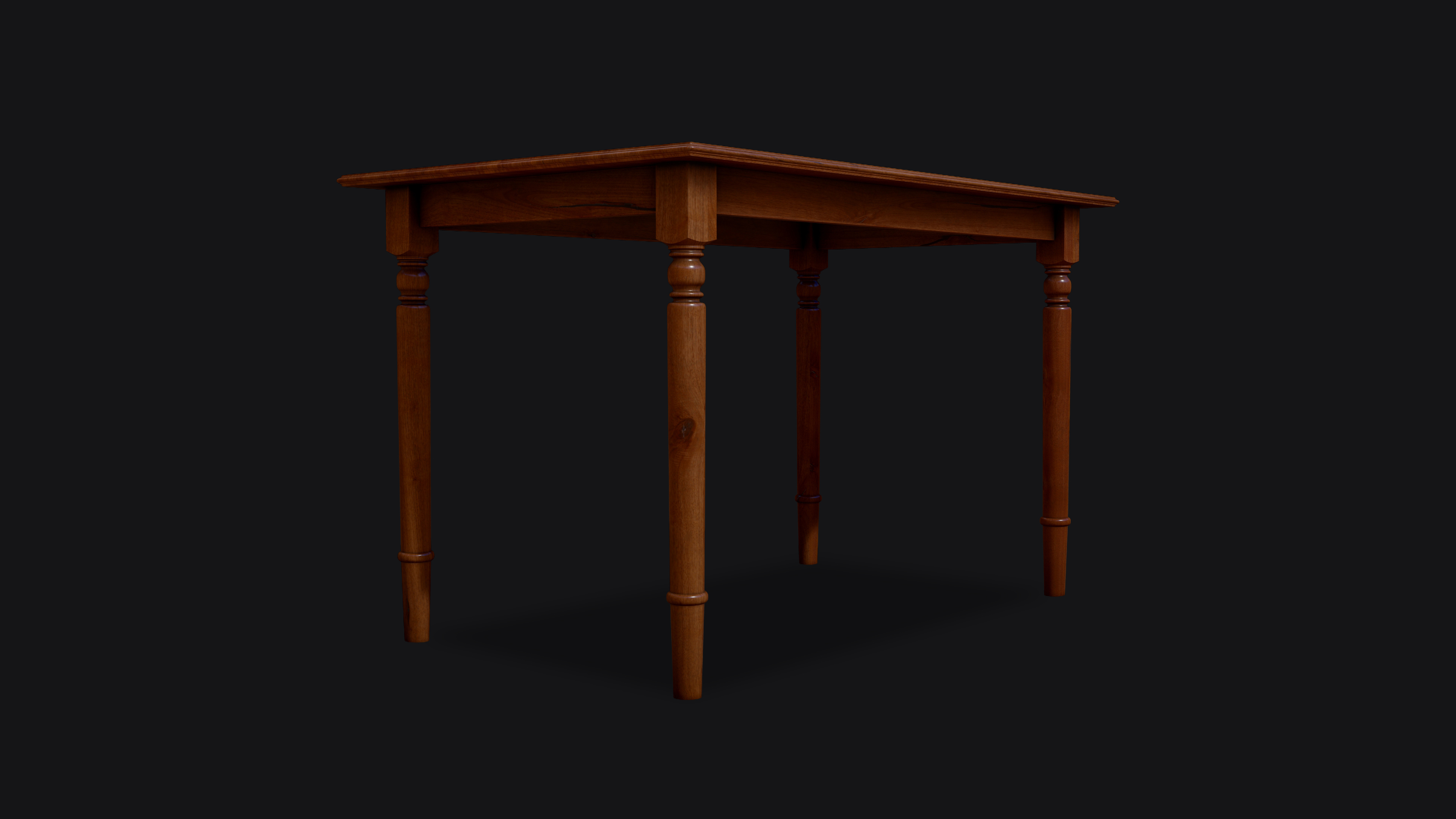 3D Wooden Realistic Dining Table With Coffee Table model - TurboSquid ...