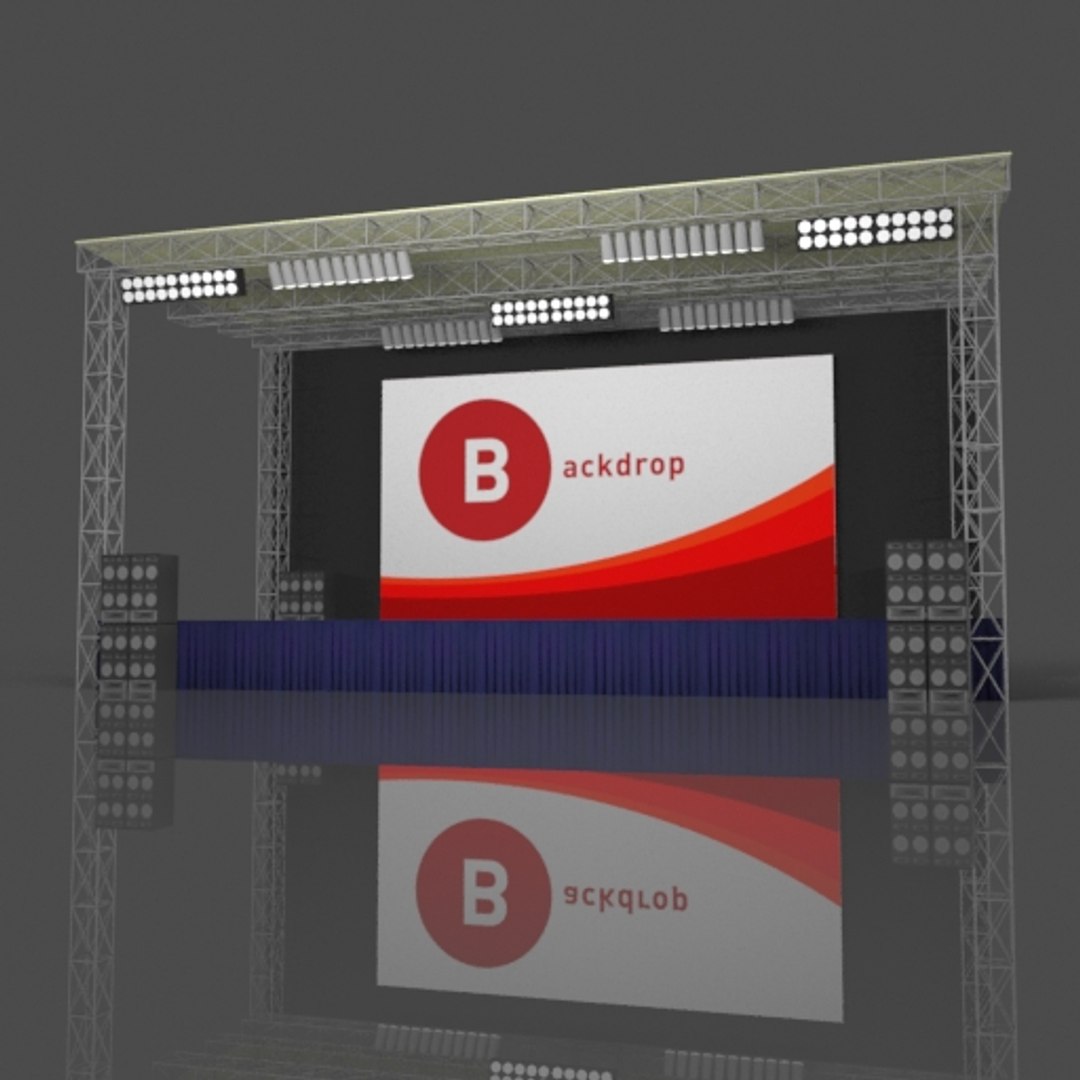 Concert Stage Backdrop 3D - TurboSquid 1351908