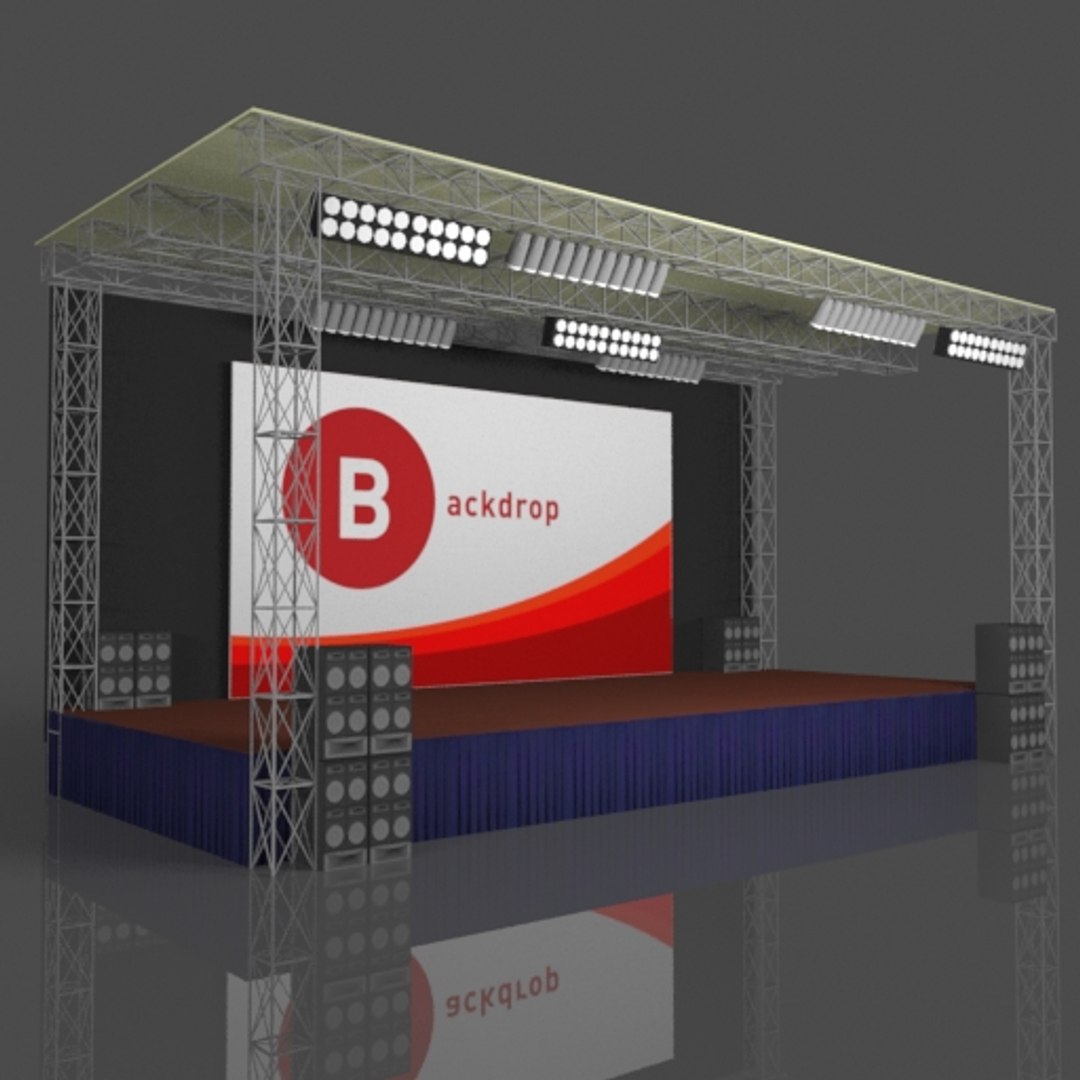 Concert Stage Backdrop 3D - TurboSquid 1351908