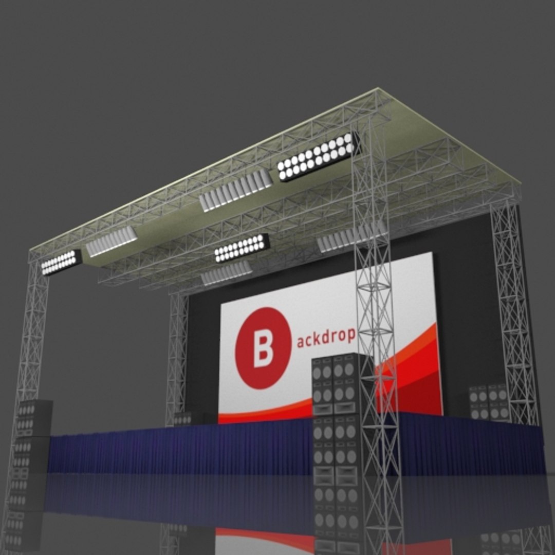 Concert Stage Backdrop 3D - TurboSquid 1351908