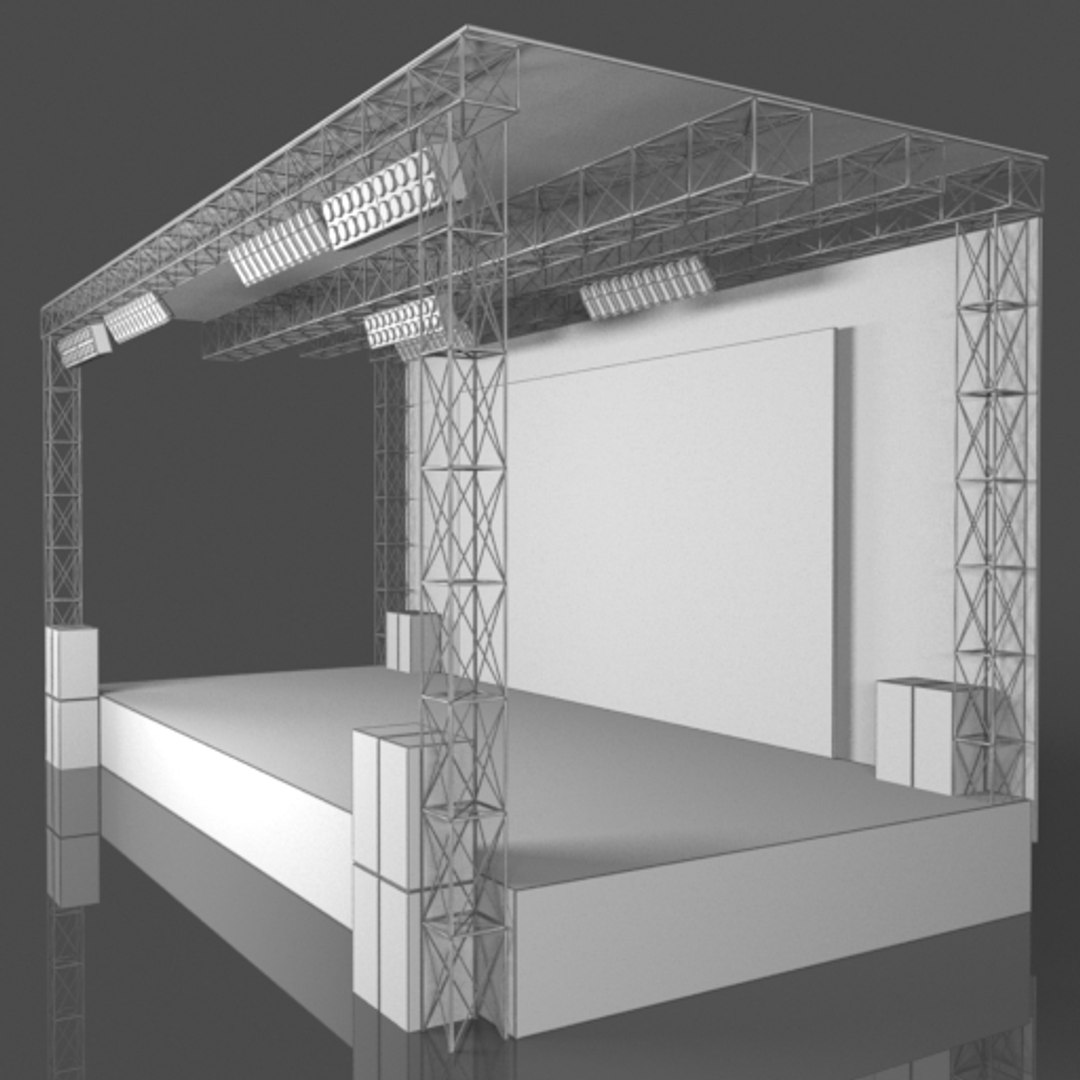Concert Stage Backdrop 3D - TurboSquid 1351908
