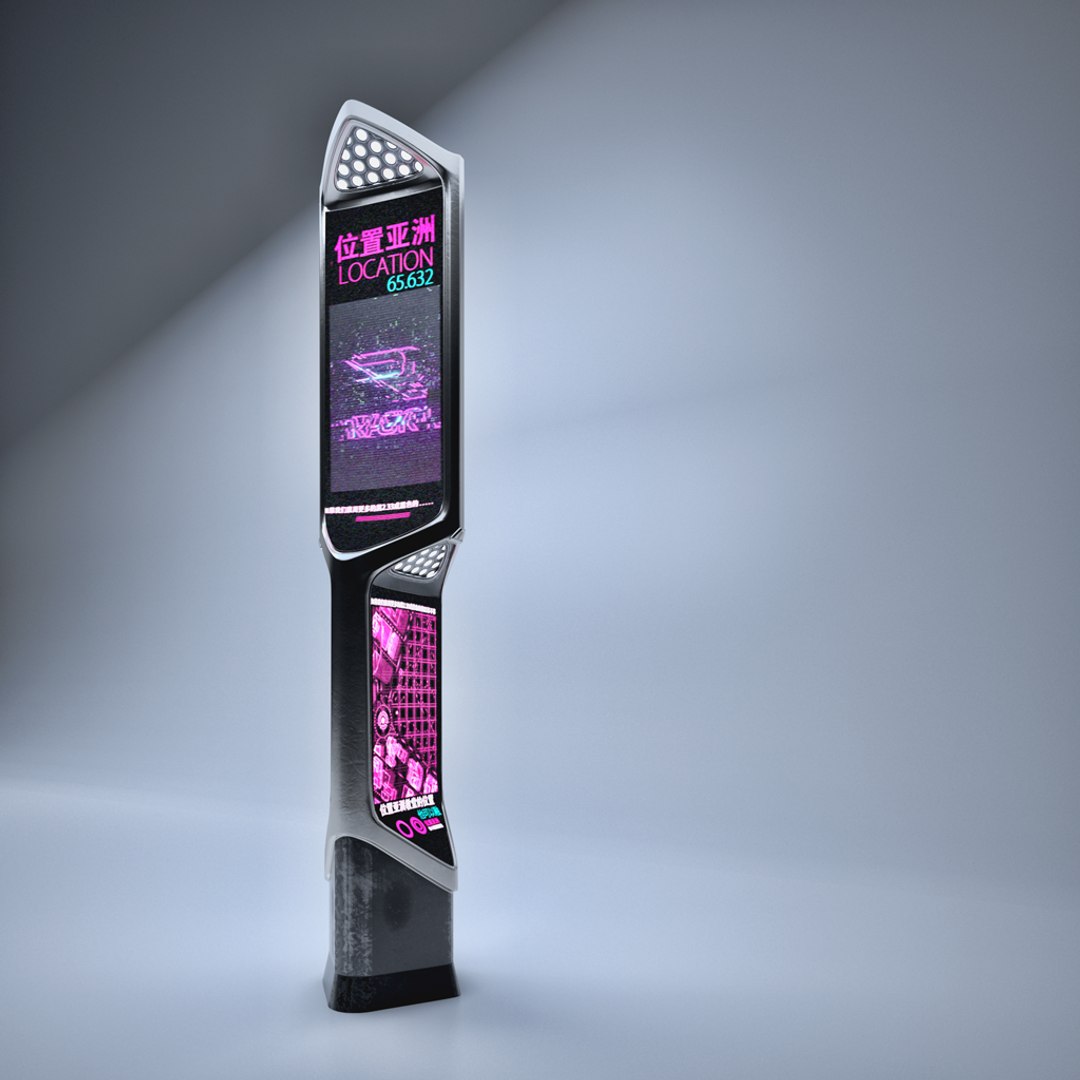 Sci-fi Information Board Model - TurboSquid 1234177