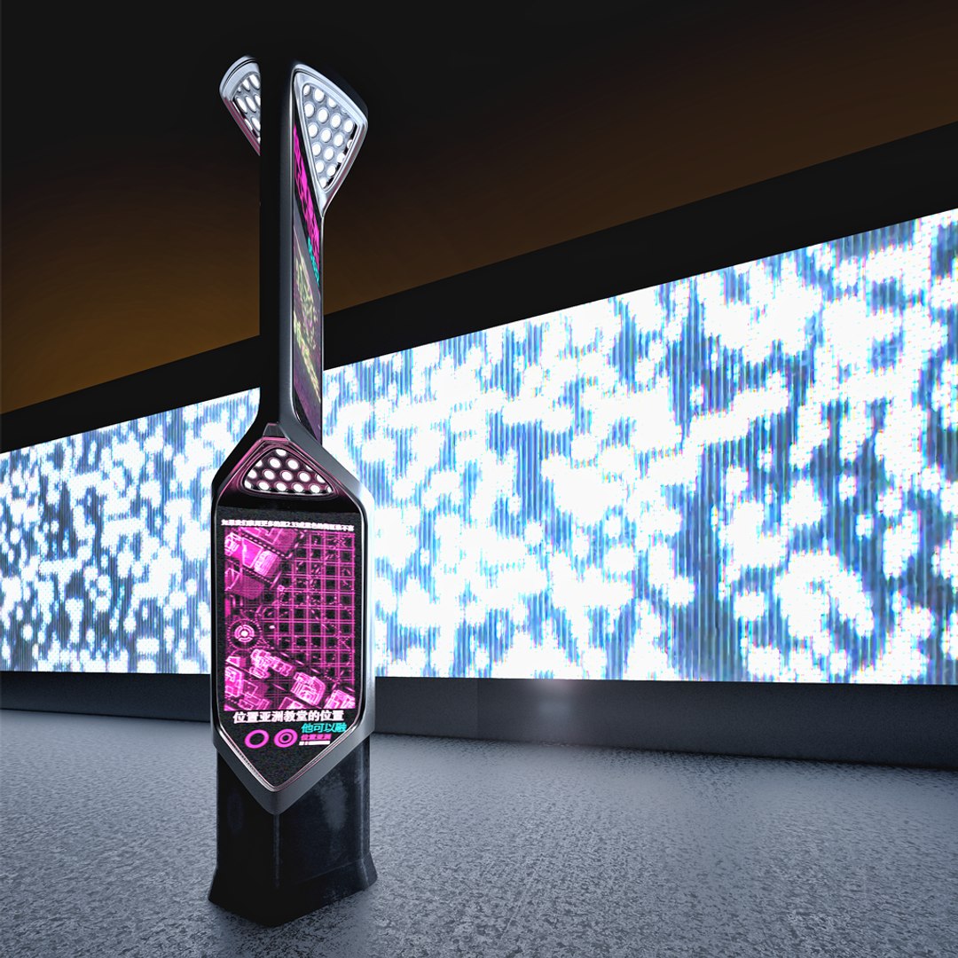 Sci-fi Information Board Model - TurboSquid 1234177