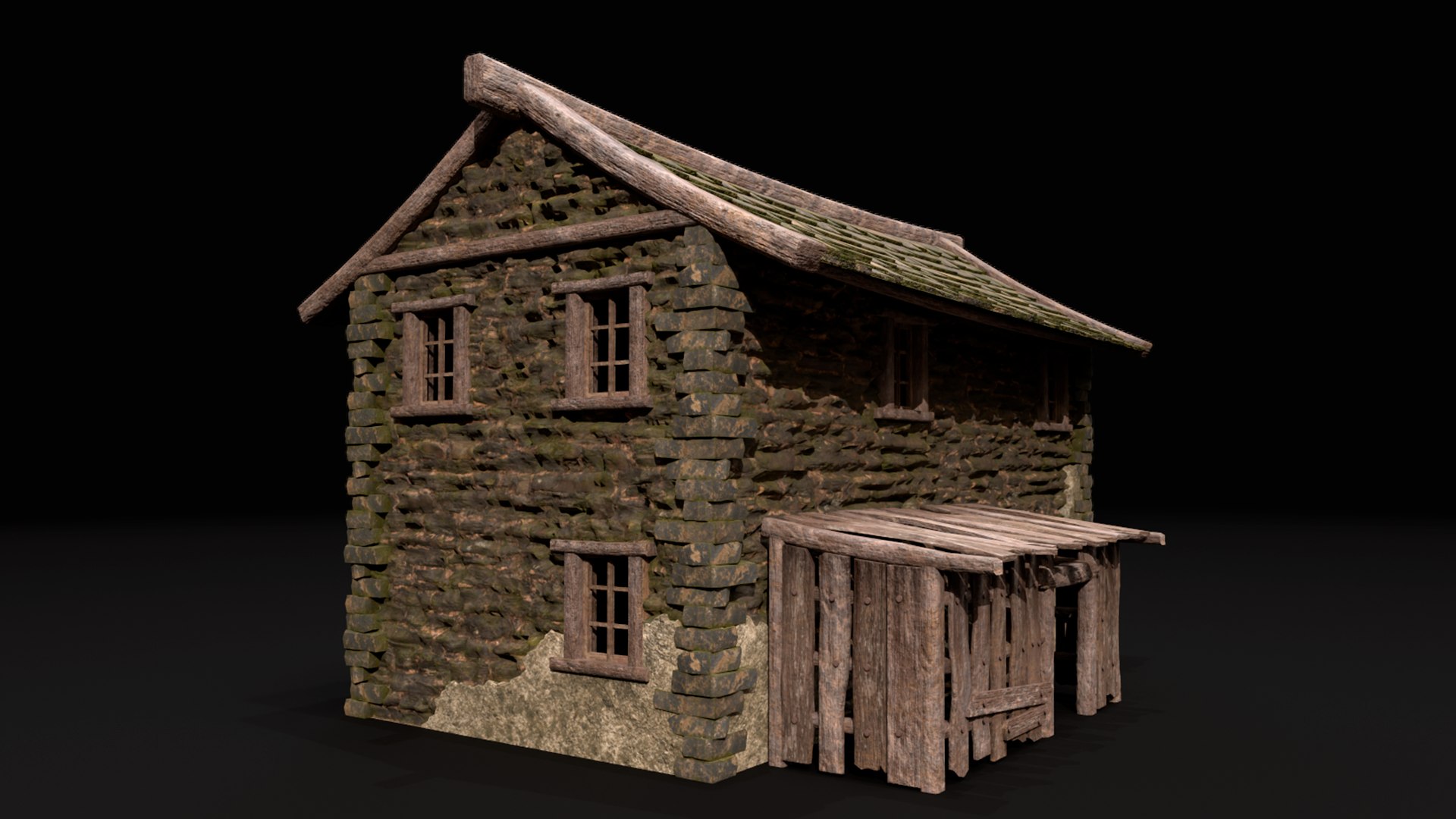 3D Realistic Medieval House - TurboSquid 2111483
