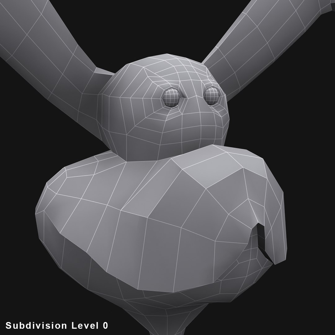 3d Cartoon Rabbit Rigged Biped
